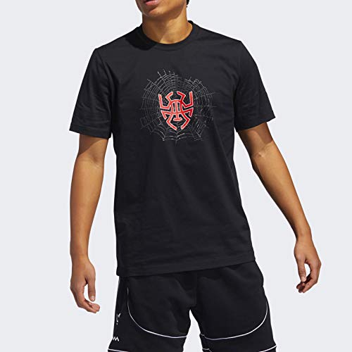 adidas mens Donovan Sense Logo Tee Black Small