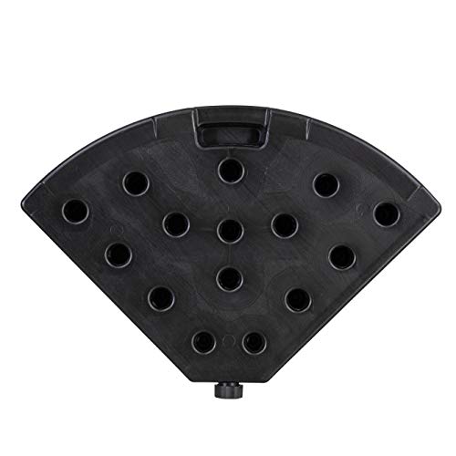 Amazon Basics HDPE Round Fan-Shaped Hanging Umbrella Base for Patio β Black