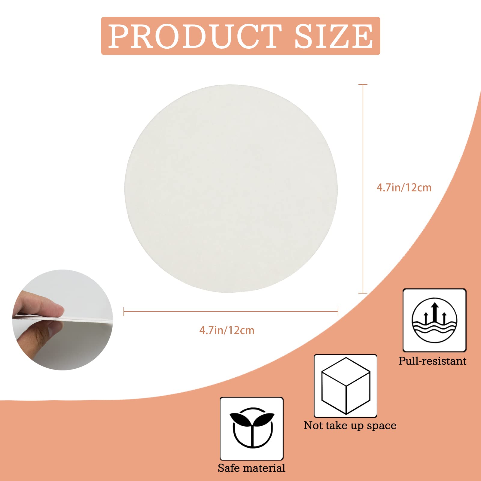 60 Sheets Round Microwave Kiln Papers Ceramic Fiber Paper, LASZOLA Oven Insulation Hot Melt Kiln Paper for DIY Glass Fusing Pottery Ceramic Fiber Insulation Blanket - 4.7 inch/ 12cm
