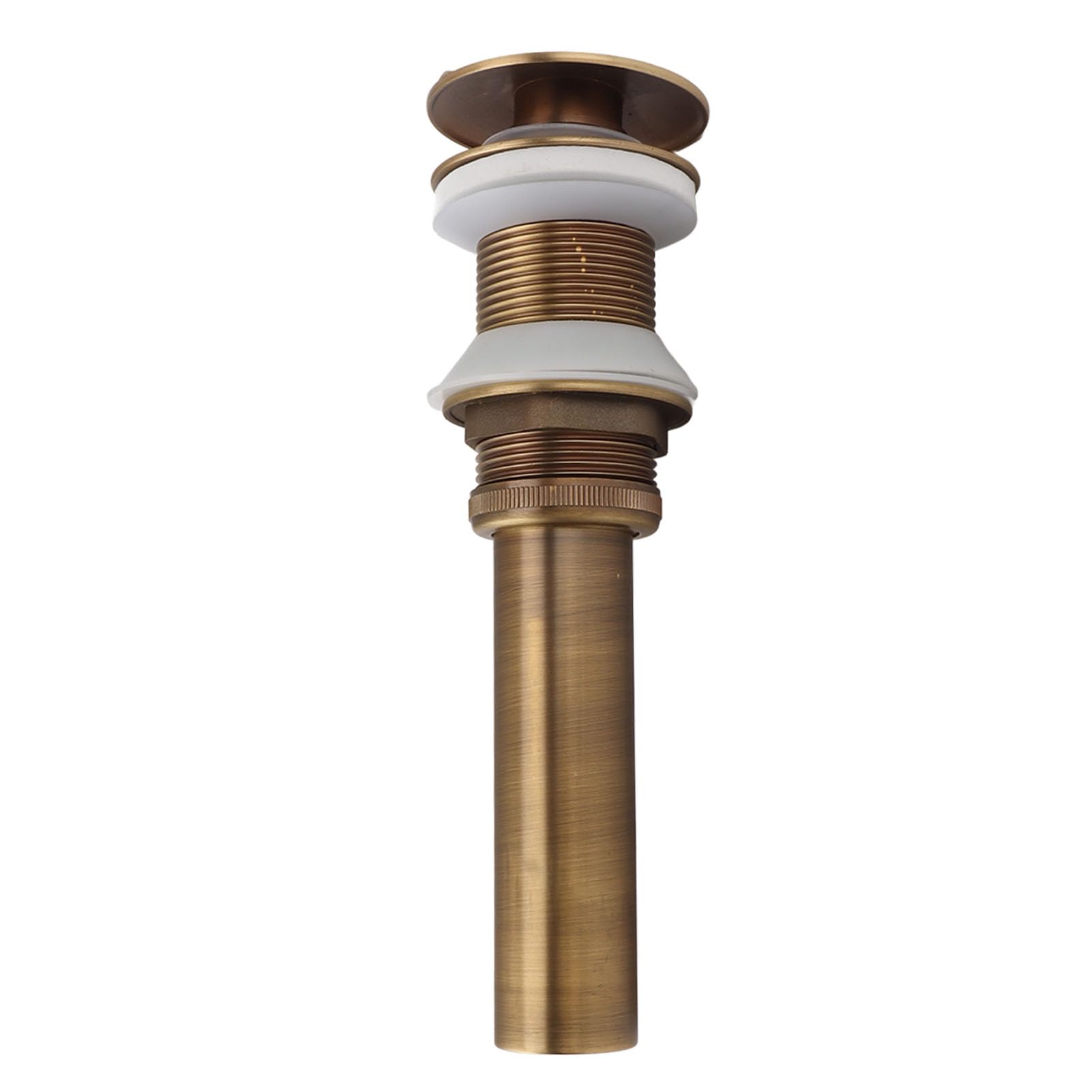Up Sink Drain, Brass Wash Basin Drain Stopper Vintage Sink Vessel Drain Filter for Bathroom Home Kitchen (Without Overflow)