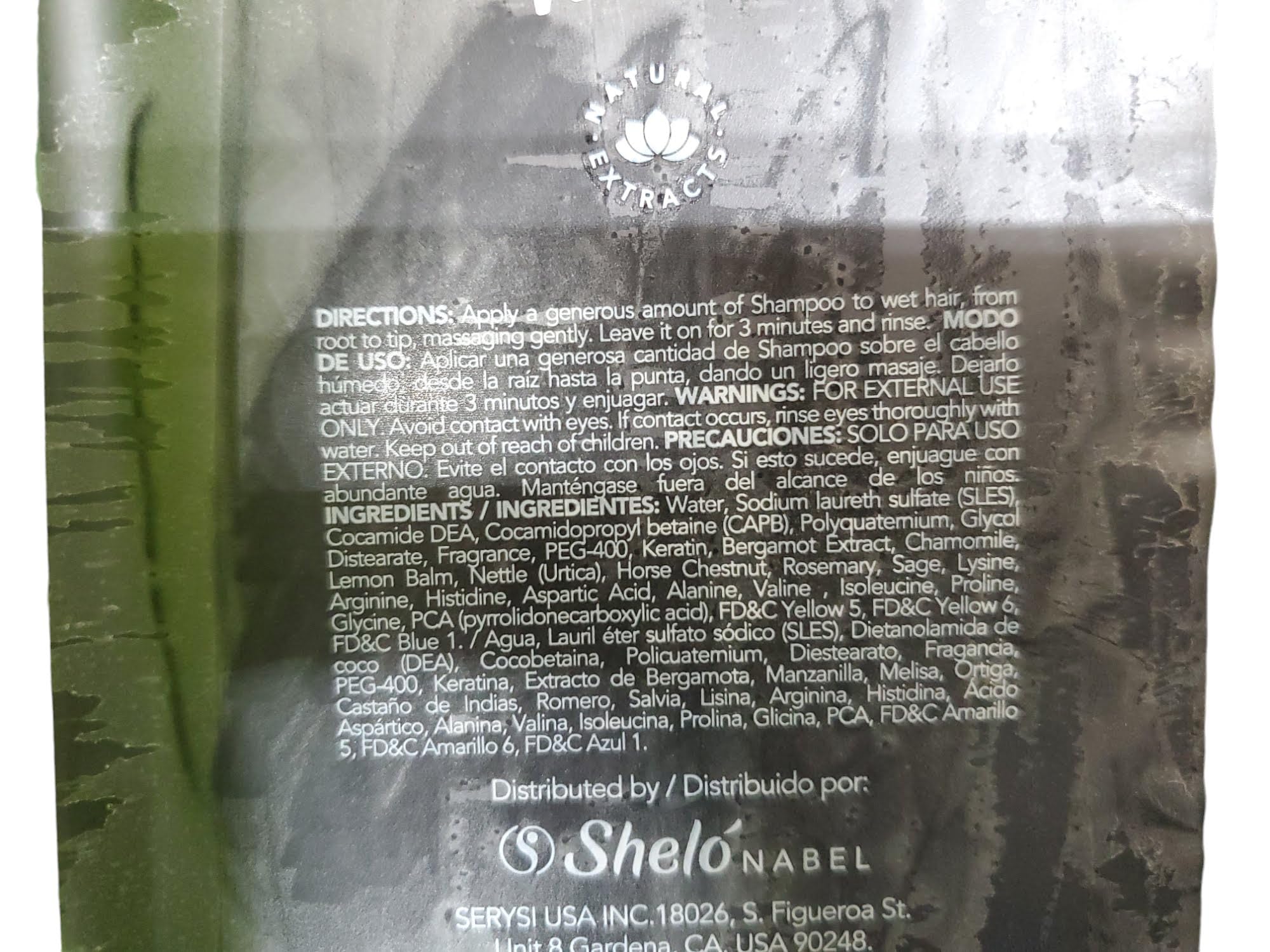 Bergamot Shampoo Caida de Cabello Fragil Quebradizo Champu Bergamota