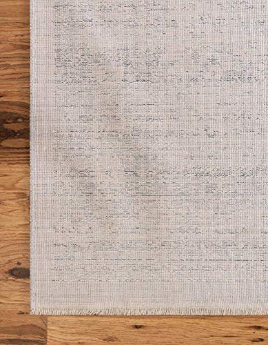Unique Loom Noble Collection Area Rug - Elizabeth (2' 2" x 3' 1" Rectangle, Gray/ Light Blue)