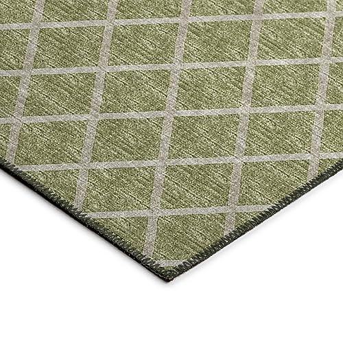 Dalyn Rugs Indoor/Outdoor York YO1 Green Washable 8' x 10'