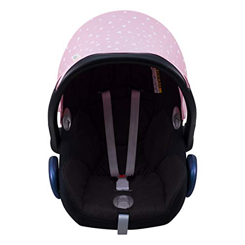JYOKO Kids Cotton Hood Canopy Compatible with Maxi COSI Cabriofix, Pebble (Pink Sparkles)