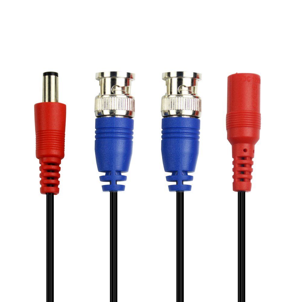 Tyumen 4 Pack 100FT (30.5 Meters, Black) All-in-One BNC Video and Power Security Camera Cable, BNC Extension Surveillance Camera Wire for CCTV Camera DVR Security Systems