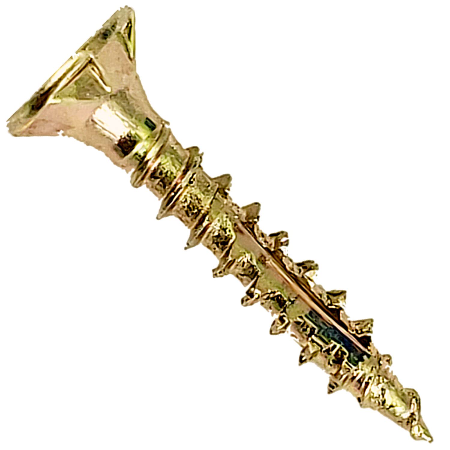 Jake Sales #8 x 1 Gold Star Wood Screw Torx/Star Drive Flat Head (1 Pound - 276 Approx. Screw Count) - Multipurpose Torx/Star Drive Wood Screws