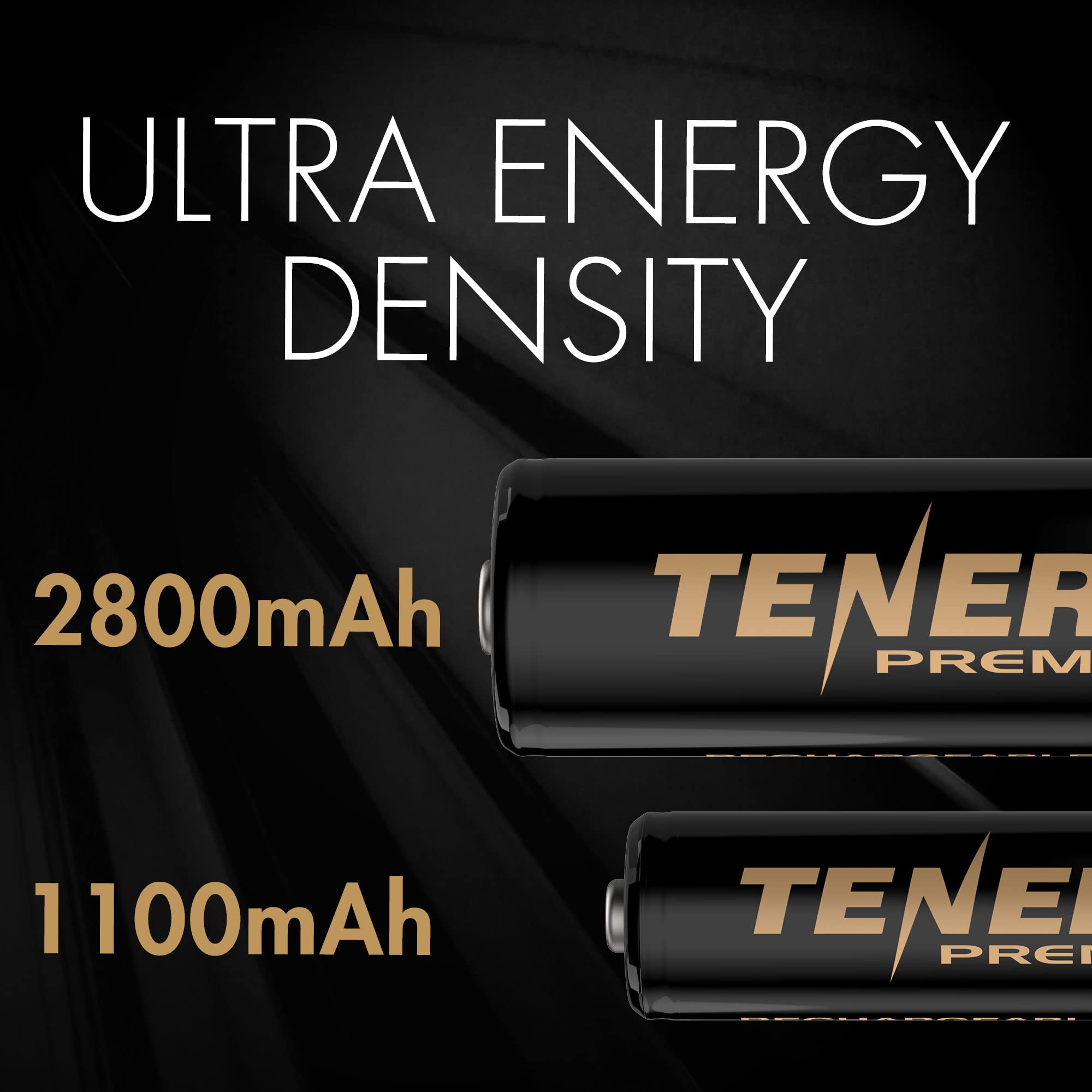 Tenergy Premium PRO Rechargeable AA and AAA Batteries, High Capacity NiMH 2800mAh AA 1100mAh NiMH AAA Batteries, 24 Pack 12AA and 12AAA Rechargeable Batteries