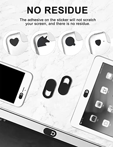 IGIDY Webcam Cover Slide 3-Pack,Webcam Sticker 40-Pack,Suitable for Laptop, Tablet, Echo dot, MacBook Pro, iPhoneiPad, iMac, Universal Camera Cover to Protect Your Privacy and Security