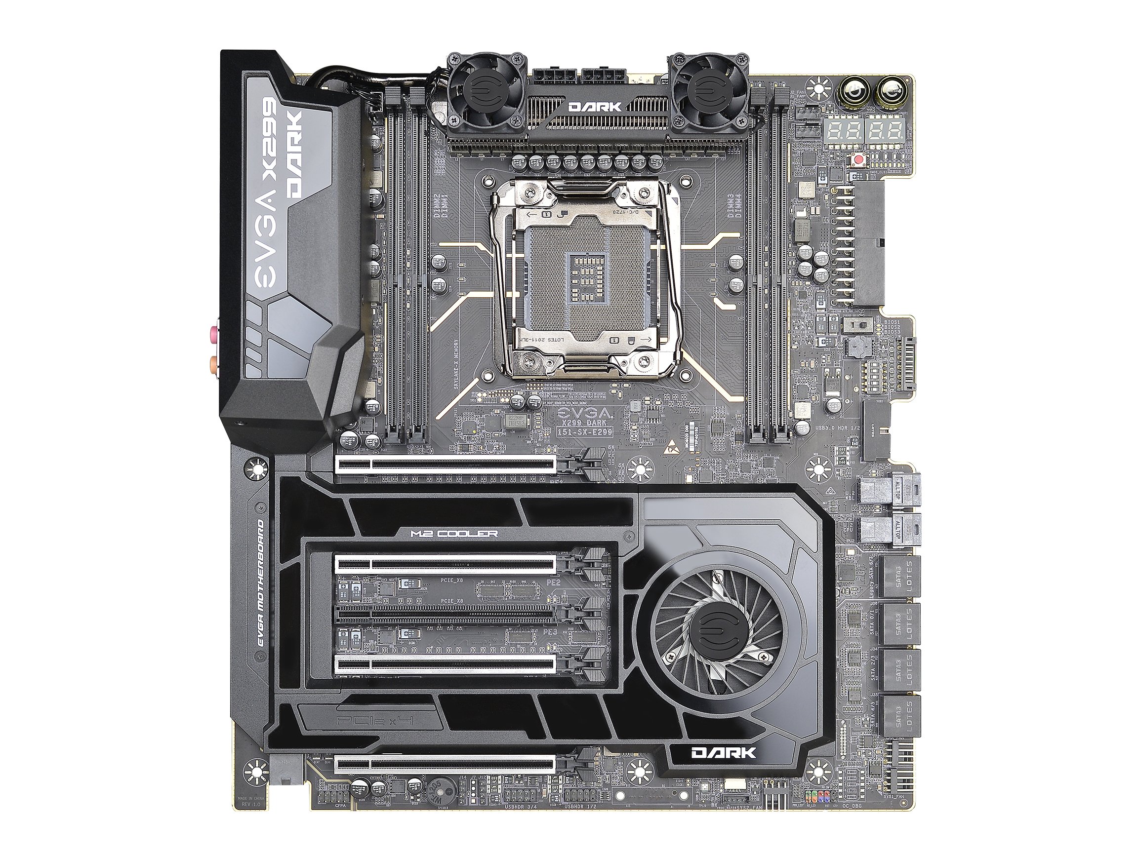 EVGA X299 Dark, LGA 2066, Intel X299, SATA 6Gb/s, USB 3.1, USB 3.0, EATX, Intel Motherboard 151-SX-E299-KR