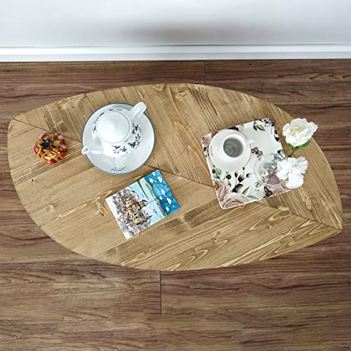 Modern Center Table | Spruce Tree Coffee Table | Modern Table | Modern Living Room Furniture | Wooden Furniture (L_Dark)