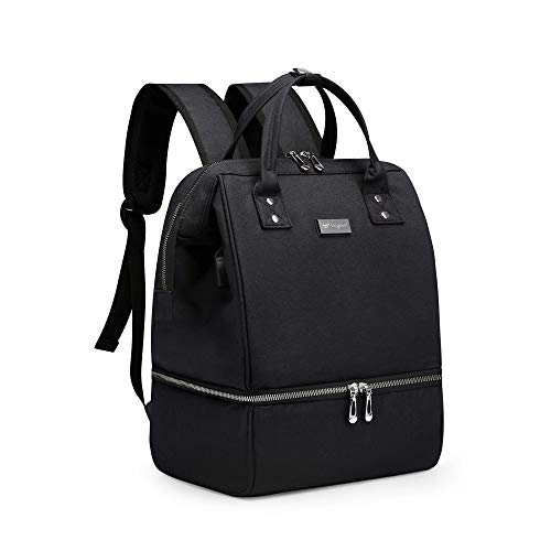 Breast Pump Bag Backpack, GOGOSO Pumping Bags with Cooler for Work Mom Breast Pump Carrying Diaper Bag Baby Shower Gifts(No Include Ice Pack)