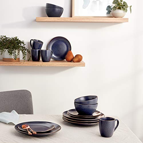 Gourmet Basics by Mikasa Juliana Blue 16-Piece Dinnerware Set, Service for 4 -