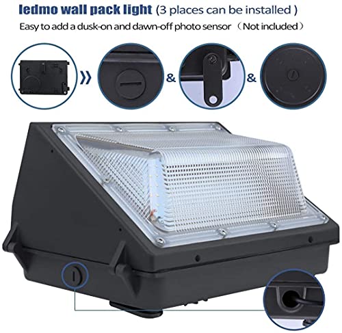 LEDMO 4 Pack LED Wall Pack Lights 120W - Repalces 800W HPS/HID Light 15600LM Wall Mount Light 5000K Commercial and Industrial Outdoor Security Flood Lighting for Buildings Warehouses Parking Lots Yard
