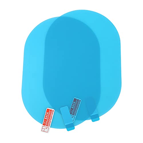 X AUTOHAUX 2pcs Oval Car Rearview Mirror Nano Film Anti Rain Waterproof Side Window Clear Protective Sticker 150mm x 98mm
