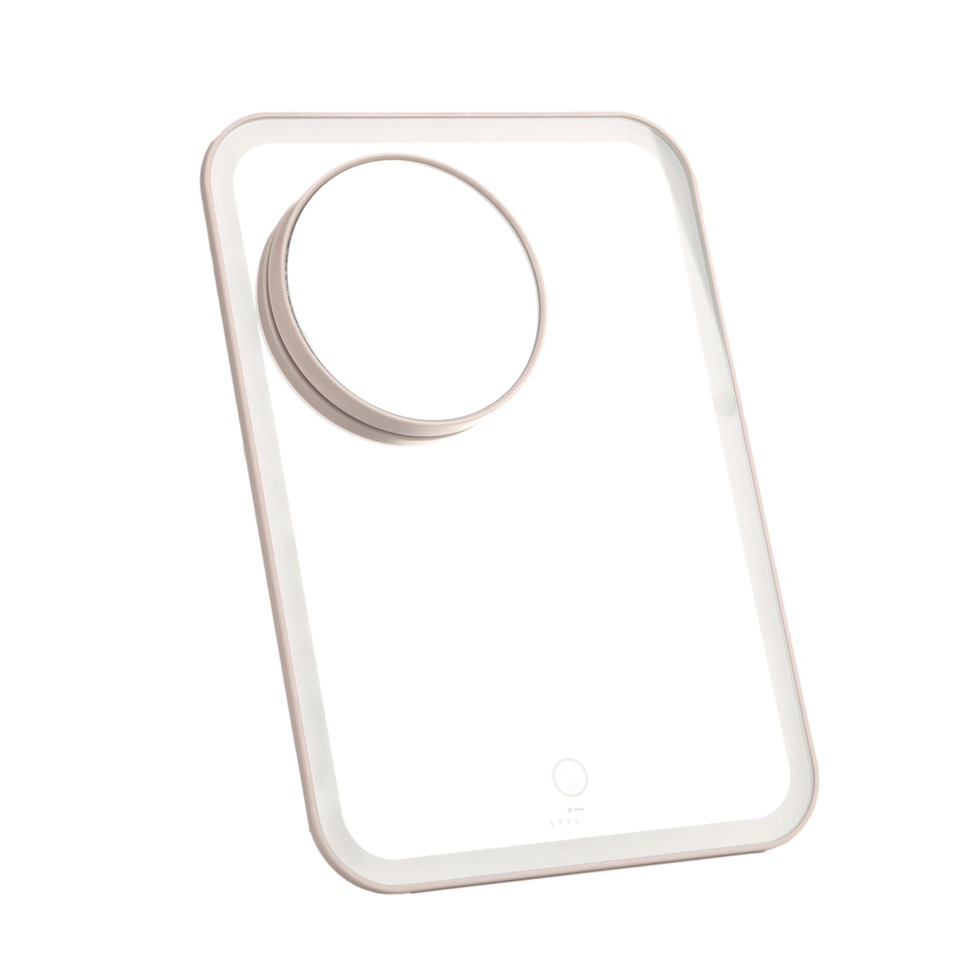 stylPro Stylideas Glow and Go Travel Mirror - Makeup Mirror with Lights Perfect for Hair Styling - USB Rechargeable - with Protective Sleeve - 1 pc.