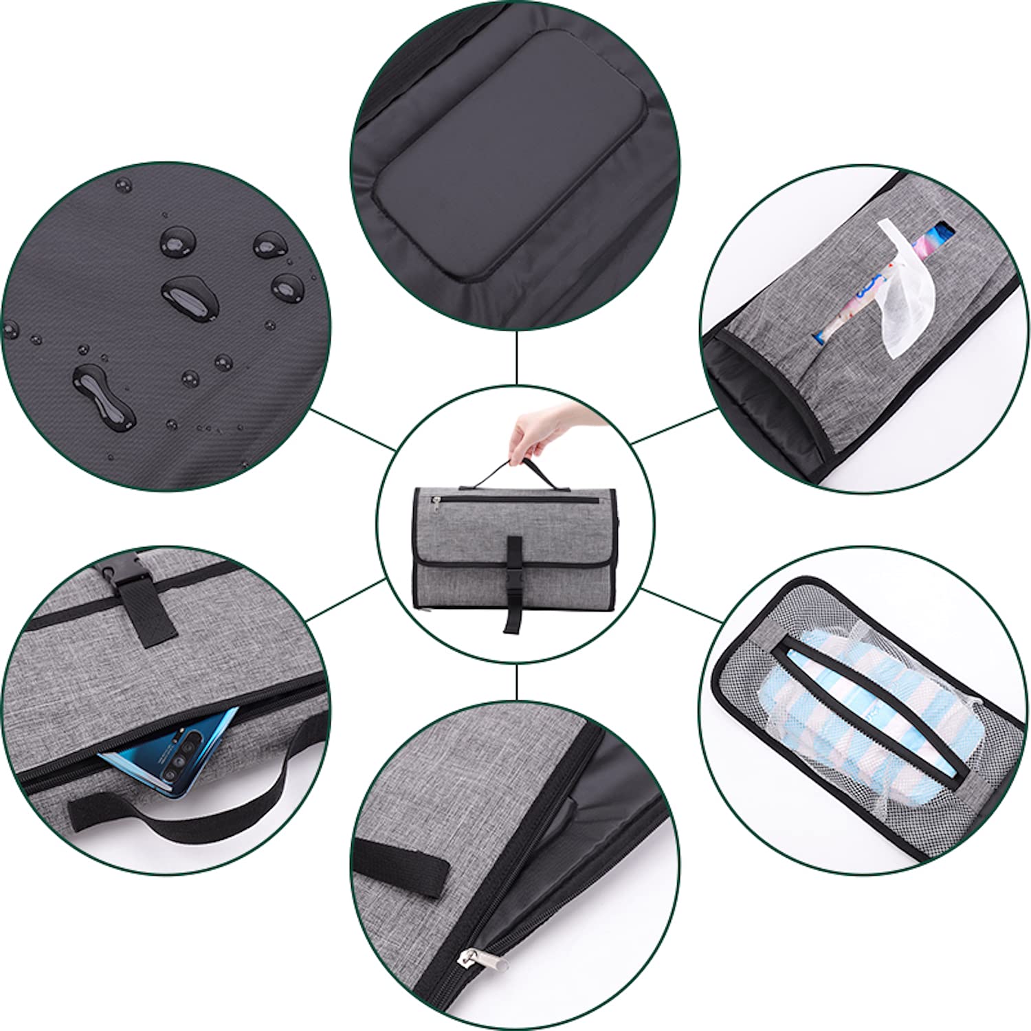Portable Changing Pad - Baby Travel Changing Pad for Easy Travel - Travel Diaper Changing Pad - On The Go Diaper Pad Changing Mat - Foldable Changing Pad for Moms and Dads - Diaper Pad Changing Mat