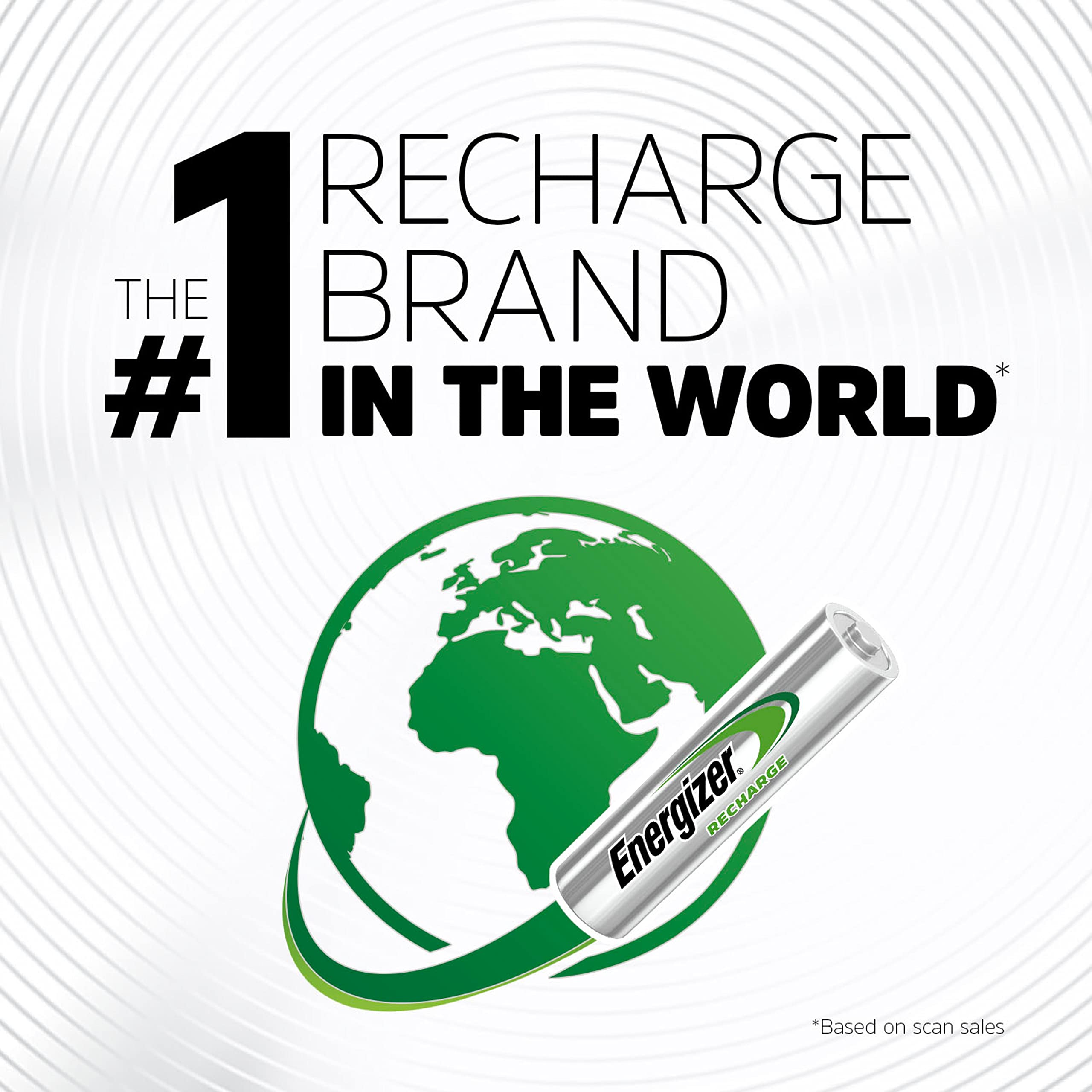 Energizer Recharge Power Plus AA 2300 mAh Rechargeable Batteries, Pre-Charged, 4 Count