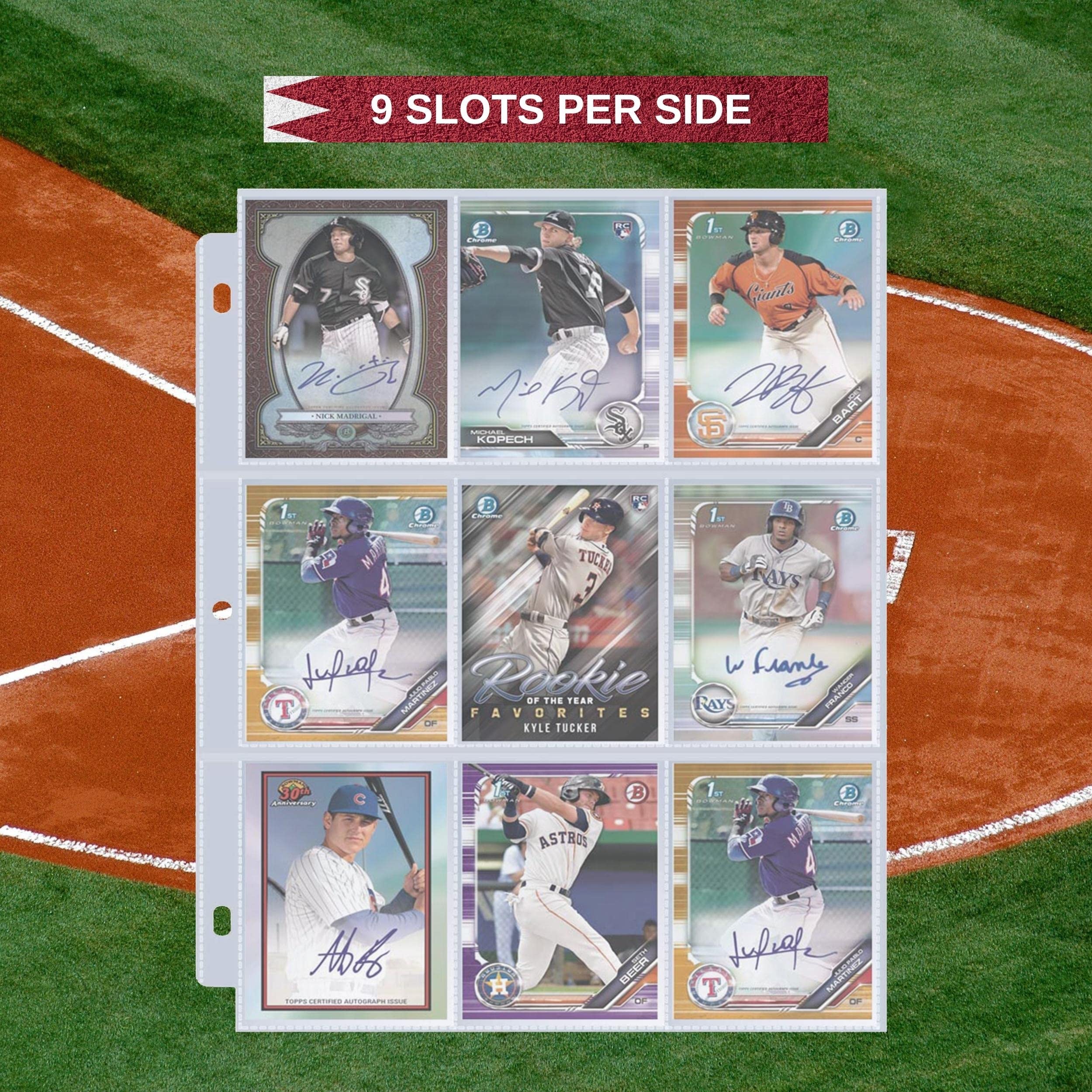 720 Baseball Card Binder for Trading Cards: Includes 40 Double Sided Pages with Pockets 9 Cards Per Side (18 Page),3-Ring Album Sports or Collection Storage (HD-PU06)
