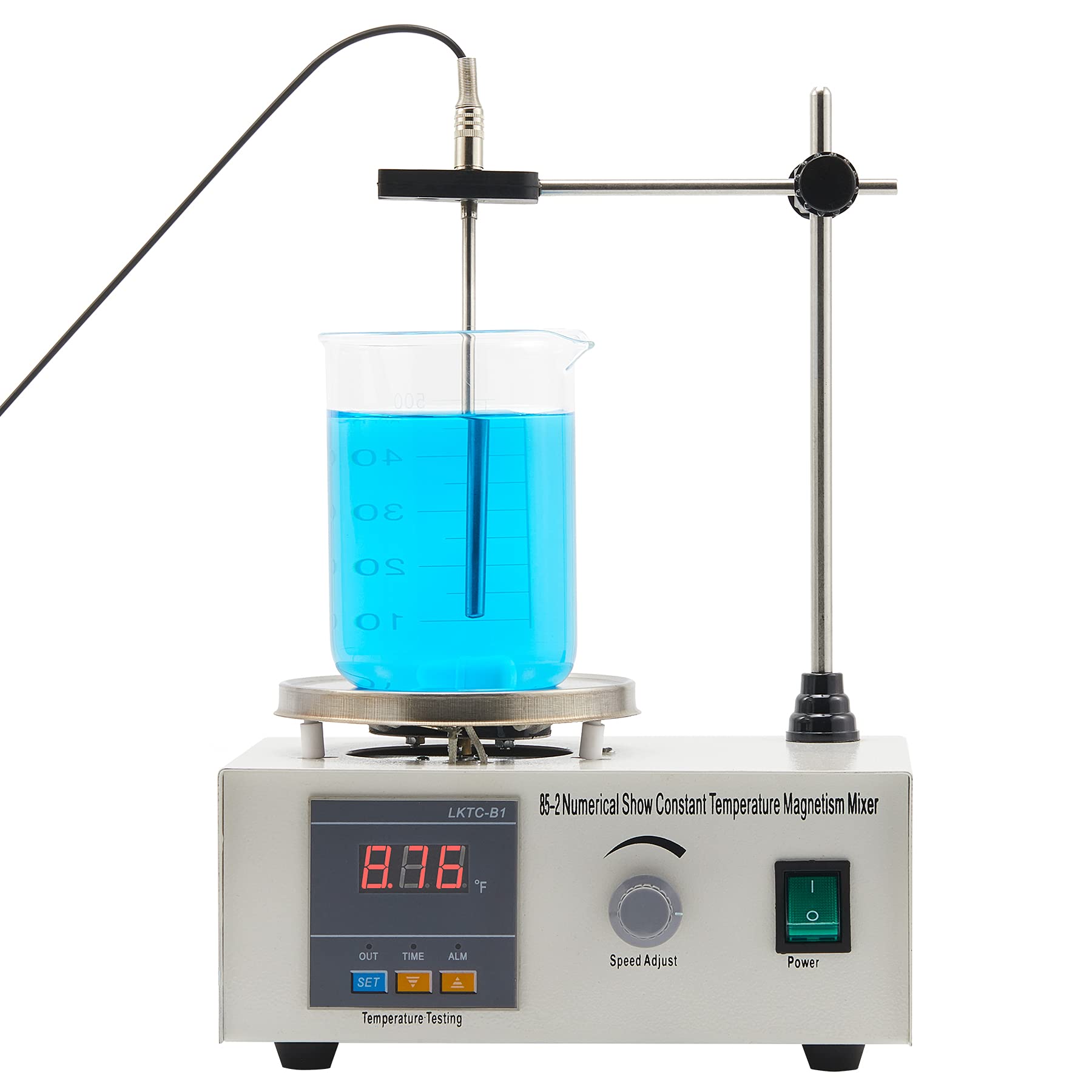 VONOYA Magnetic Stirrer, Magnet Stirrer with Digital Temperature Display & Speed Adjusting, Magnetic Mixer with Hot Plate & Magnetic Stirrer Bar, Home Lab Homebrew Kitchen Stirrer, 200W, 1000ML.