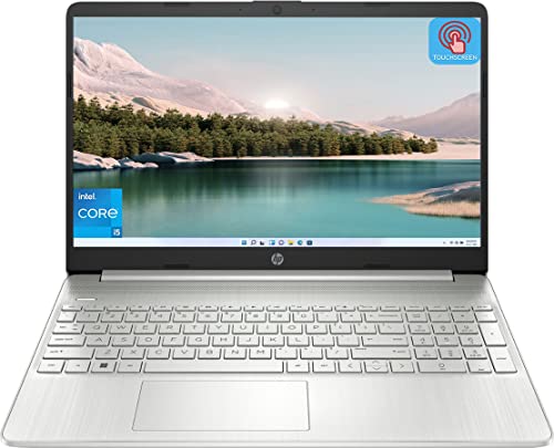 HP 15.6’’ Touchscreen Laptop, 11th Gen Intel Core i5-1135G7 Processor, 16GB RAM, 512GB SSD, 15.6” HD Touch Display, Intel Iris Xe Graphics, Wi-Fi, Webcam, Windows 11 Home in S Mode, Natural Silver