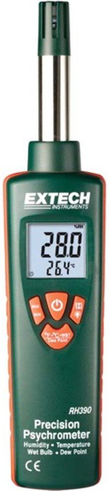 Extech RH390 Precision Thermohygrometer, 0 to 100% RH/, -22 to 199F