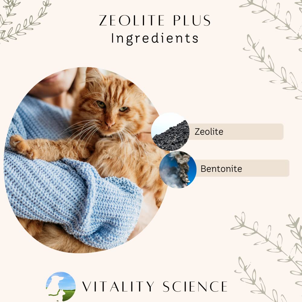Vitality Science Zeolite Plus for Cats | Immune Support | Balances pH | Supports Energy Processes (4 lbs)
