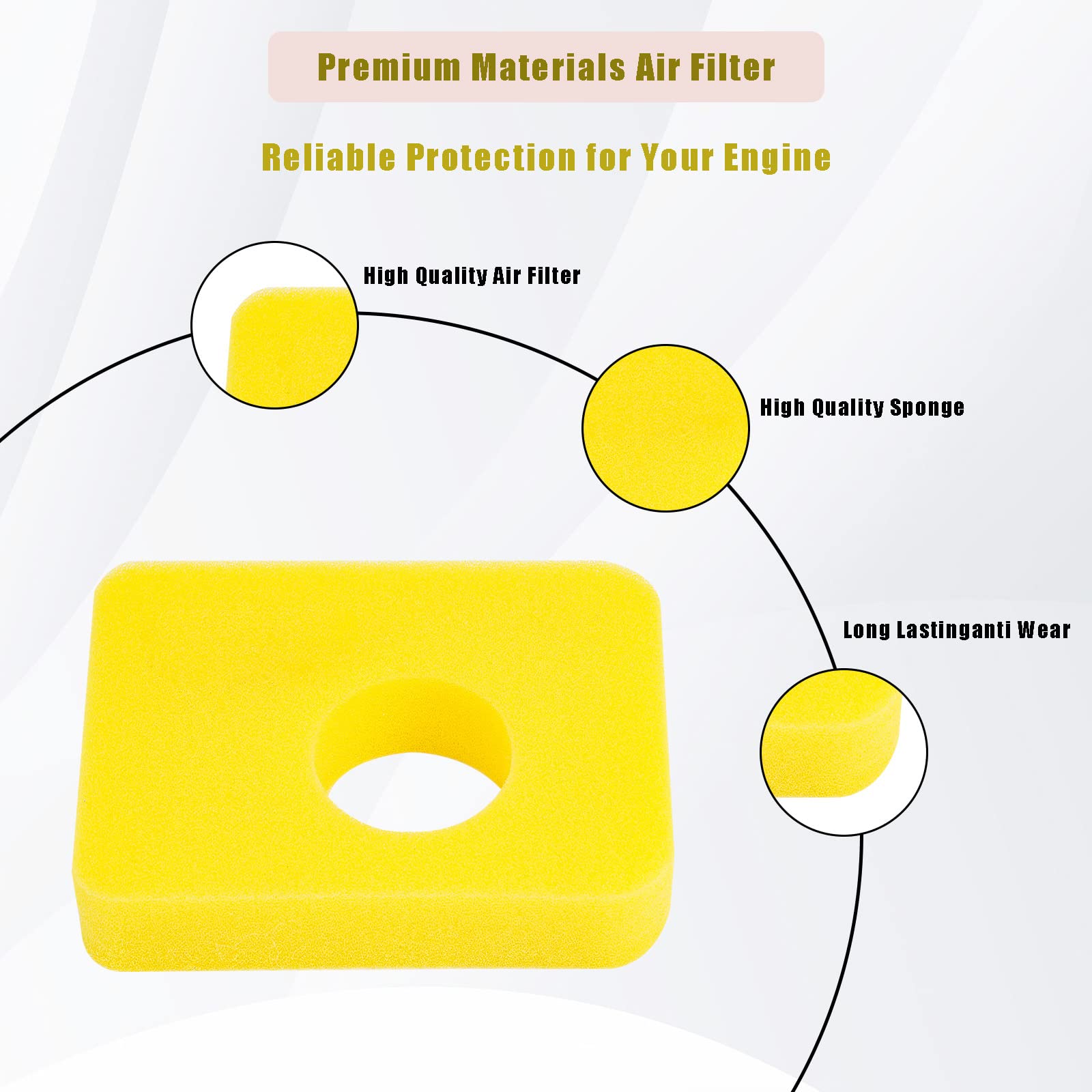5 Pack 799579 Air Filter,5434 4248 09P602 09P702 500E 450E 300E Series/OREGON 30-183 102-573