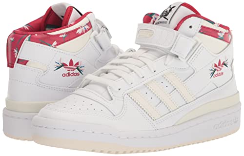 adidas Originals Womens Forum Mid White/Power Red 9, 9
