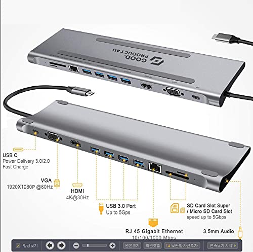 USB C Hub, PowerExpand 11-in-1 with 100W Power Delivery, 4K 60Hz HDMI Port, USB C and 2 USB A Data Ports, Ethernet Port, 3.5mm Audio, Micro SD and SD Card Reader for MacBook Pro Accessories