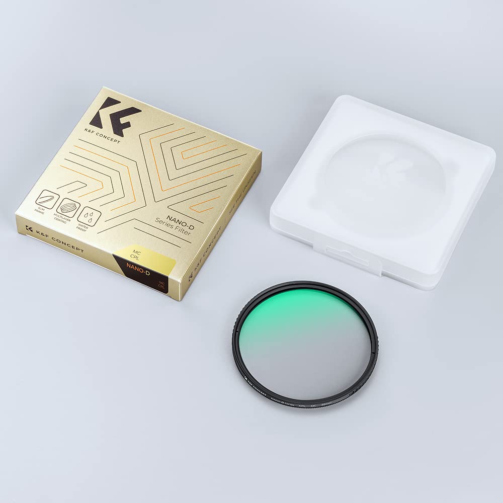 77mm Circular Polarizers Filter, K&F Concept Waterproof Circular Polarizing Filter with 24 Multi-Layer Coatings CPL Filter for 77mm Camera Lens