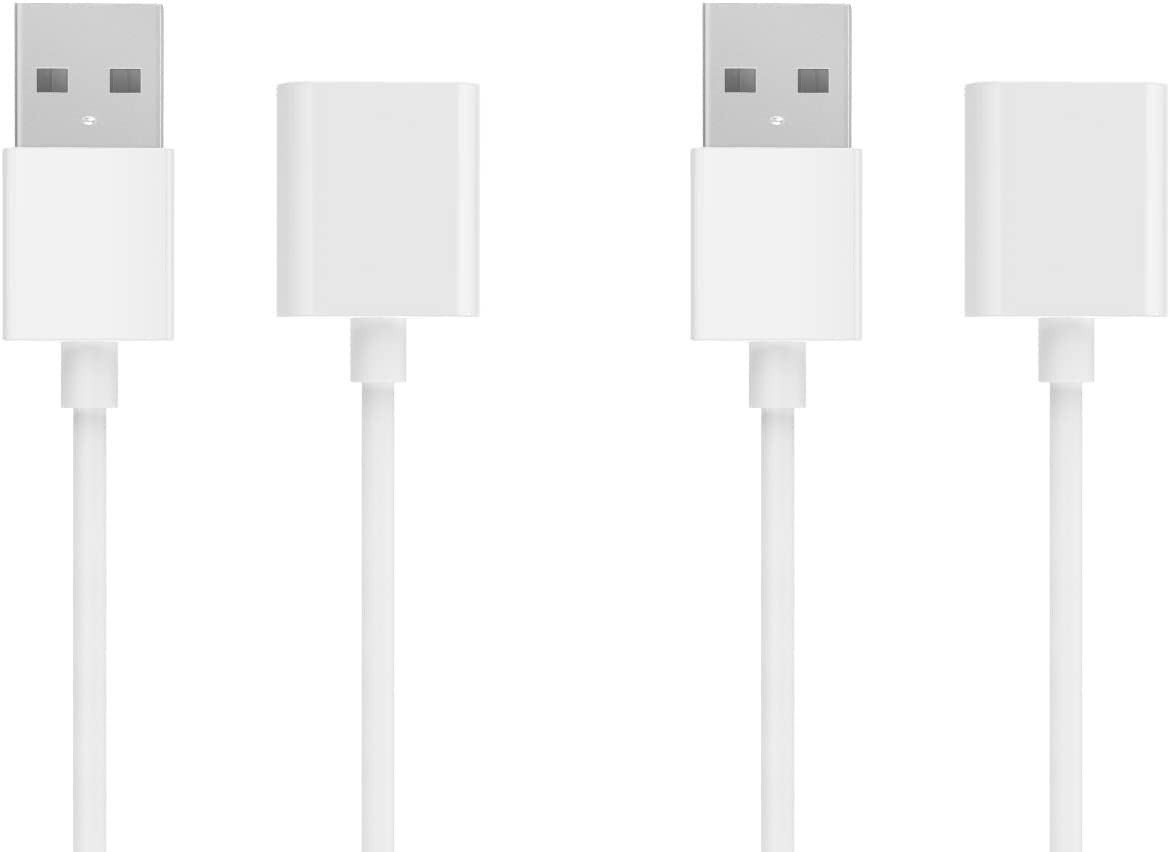 MoKo Charging Adapter Cable Compatible with Apple Pencil 1st, Connector Charger Compatible with iPad Pro 12.9 10.5 9.7 / iPad Air 3 / iPad Mini 5 2019 Pen Accessories, (2 Pack, White)