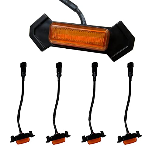 4Pcs Amber Lens LED Grill Mount Assemblies and Wiring Harness Compatible for 2016-2021 Toyota Tacoma SR5 Extended Cab Pickup 4-Door US SHIP