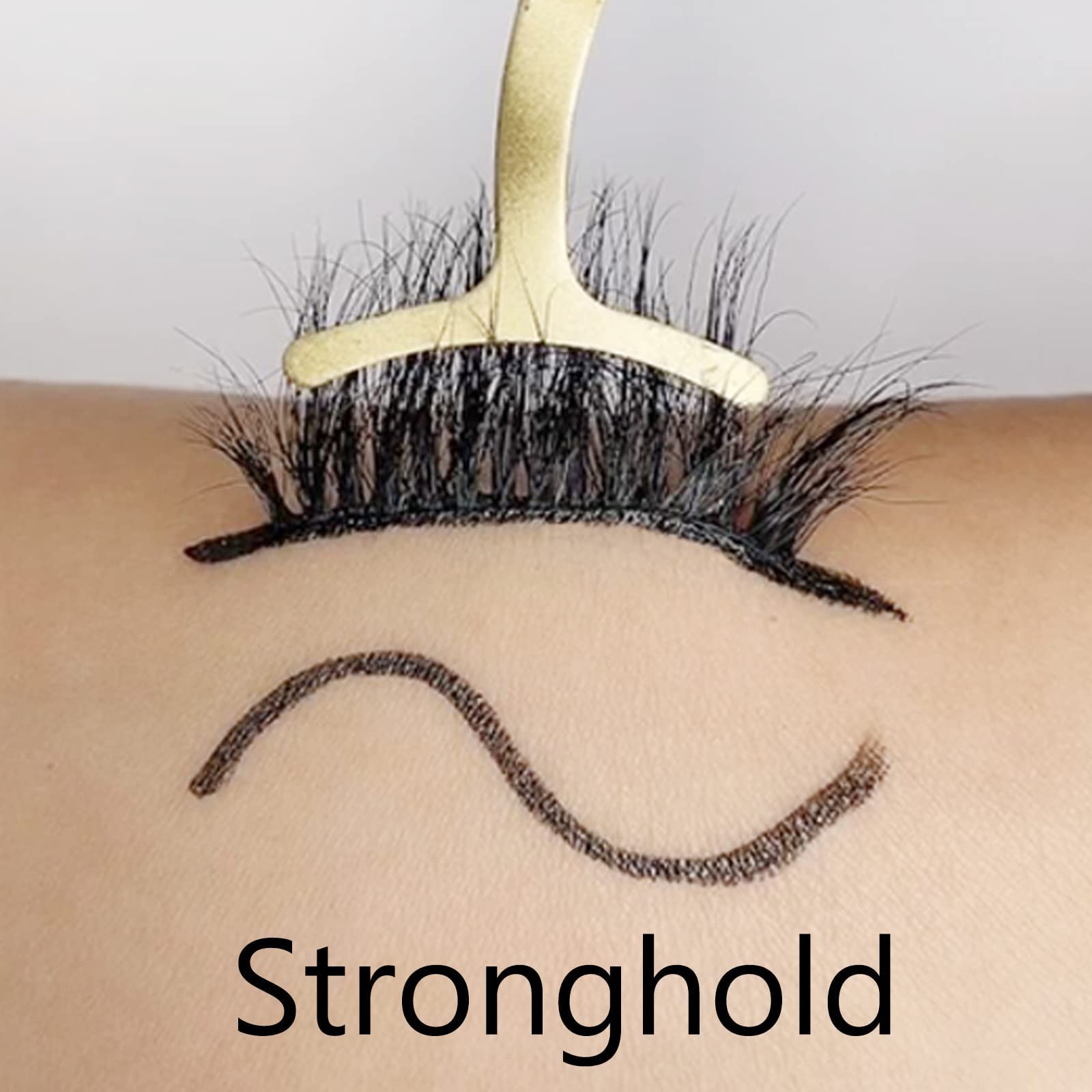 AHNIK Eyeliner Lash Glue Latex-Free Suitable for Sensitive Eyes Eyeliner Glue Strong Hold Waterproof Eyelash Glue Pen Eyelash Glue for False Lashes (1P, Black)