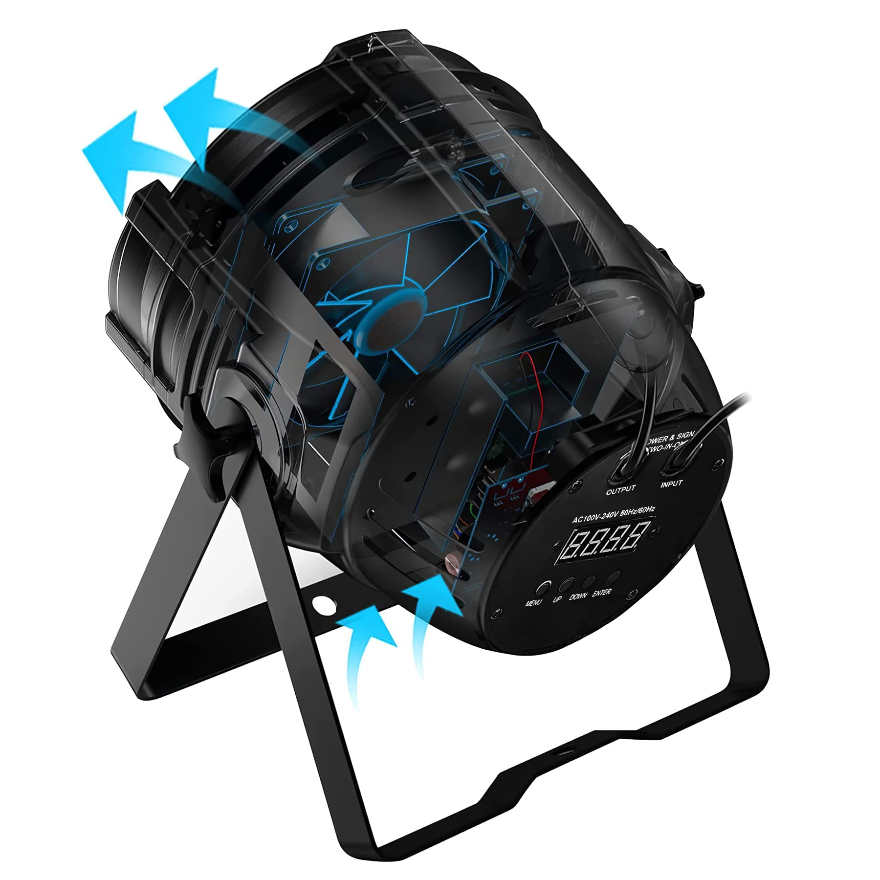 BETOPPER Stage Spotlight, 100W LED DMX Light, Warm & Cold White Spot Light COB Stage Lighting, Strobe Lighting for Church, Parties, Wedding, Theatre, Live Events, Stage etc.(4 Packs)