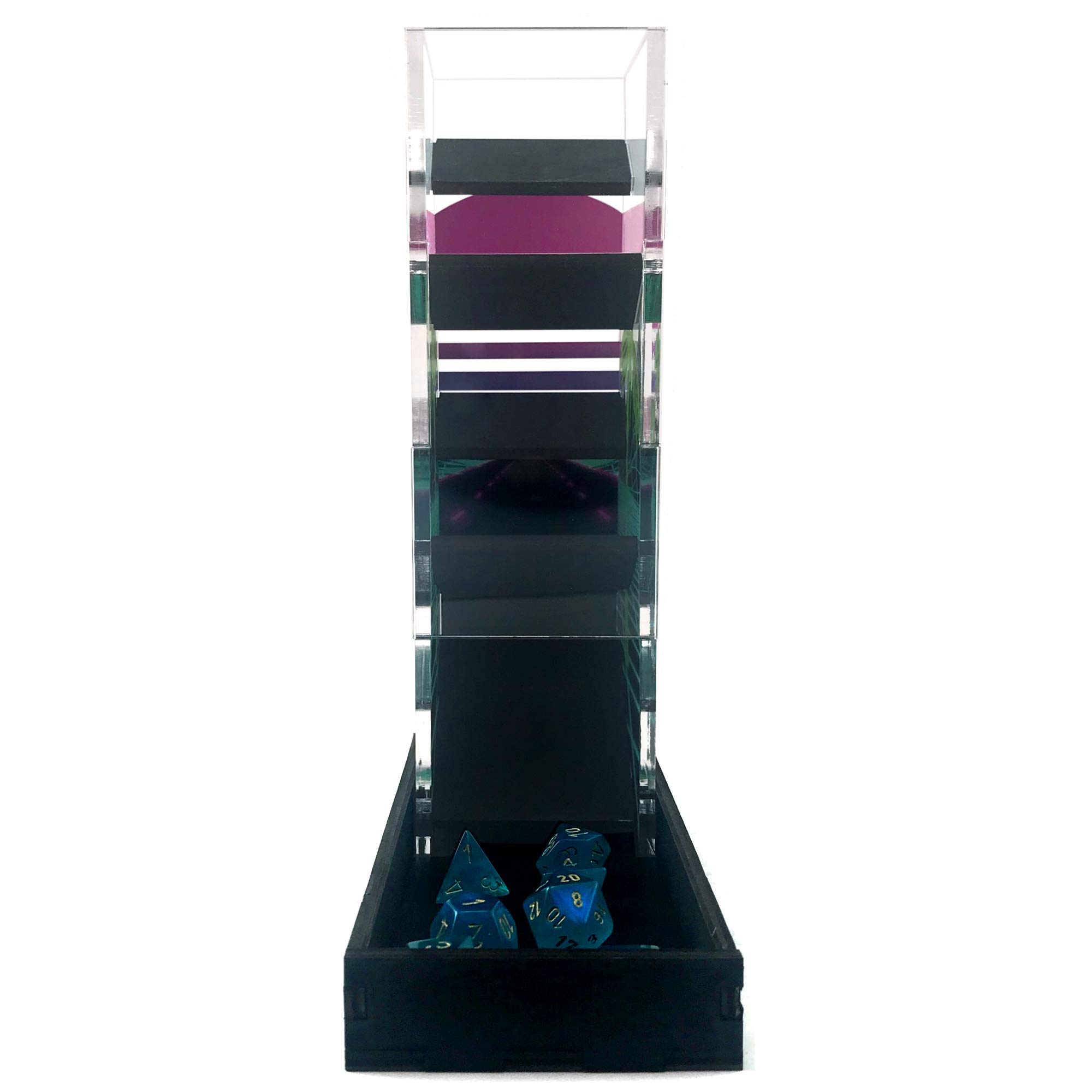 C4Labs Deluxe Dice Tray and Dice Tower - Synthwave (Dice Tray and Tower Bundle)