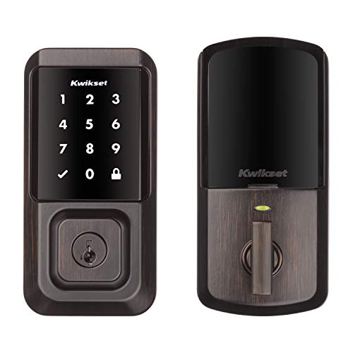 Kwikset Halo Wi-Fi Smart Door Lock, Keyless Entry Electronic Touchscreen Deadbolt With SmartKey Security, No Hub Required App Remote Control, Venetian Bronze