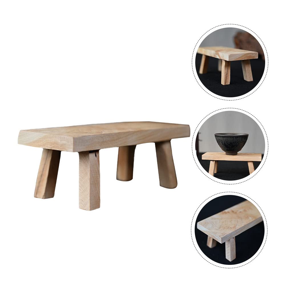 Beavorty Kitchen Step Stool Kitchen Step Stool Wood Step Stool Art Craft Base Household Stool Shaped Decoration Stool Shape Display Base Kids Wooden Stool Wood Footstools Small Vase Stand