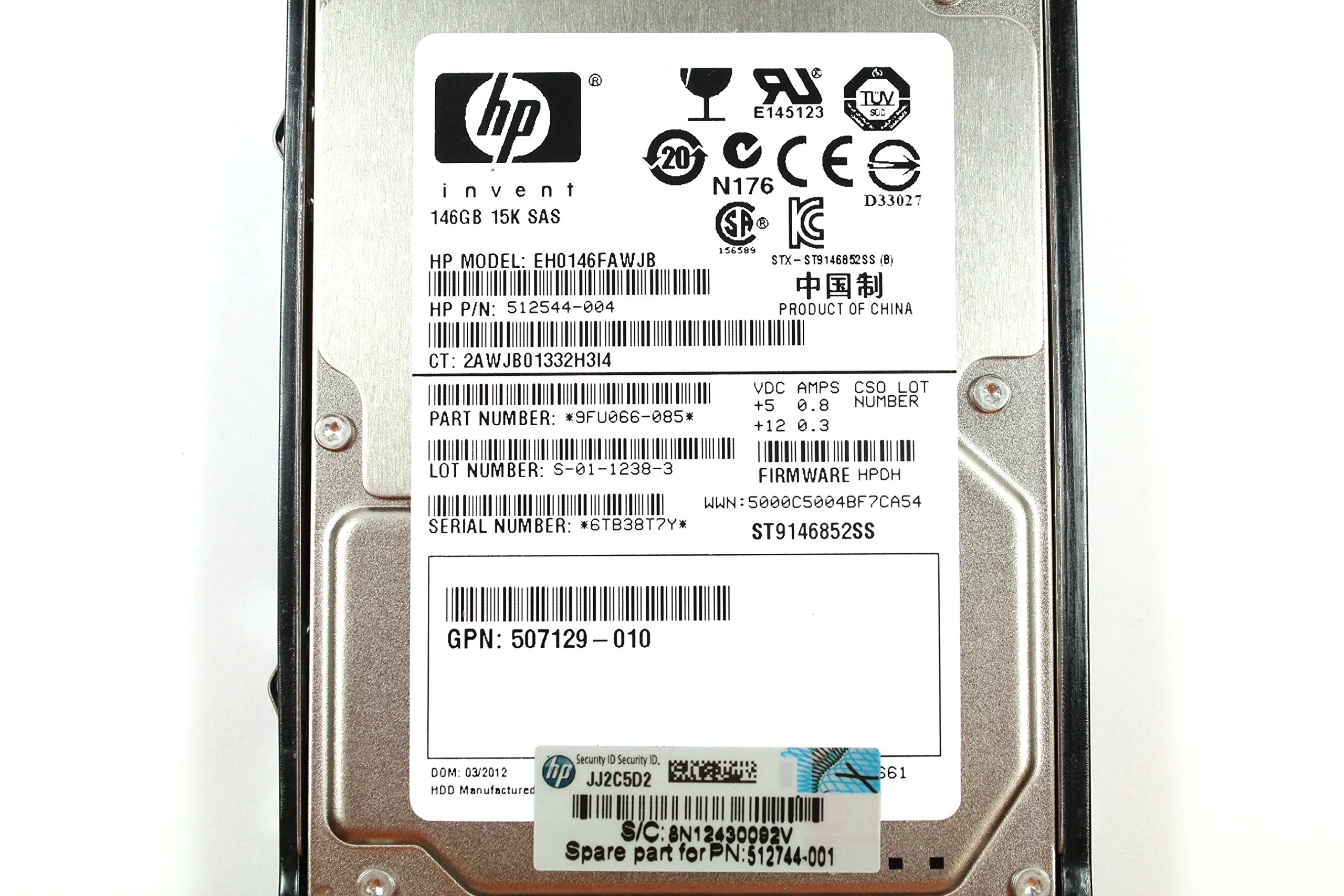 HP 512544-004 512544-004 146-GB 6G 15K 2.5 DP SAS Hard Drive