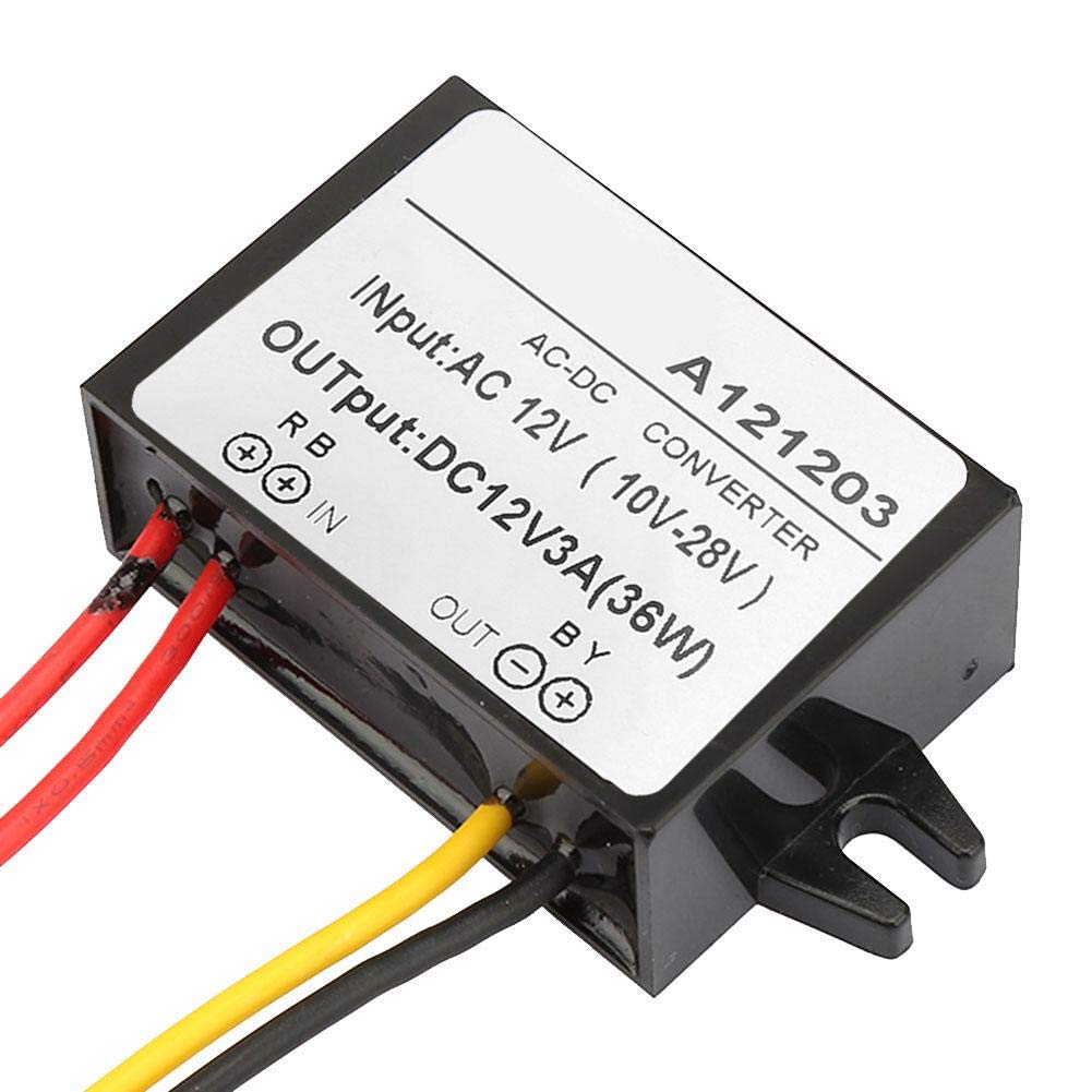 Step Down Power Supply, Car Voltage Regulator, AC 10-28V to DC 12V Converter AC-DC Power Supply Module(3A)