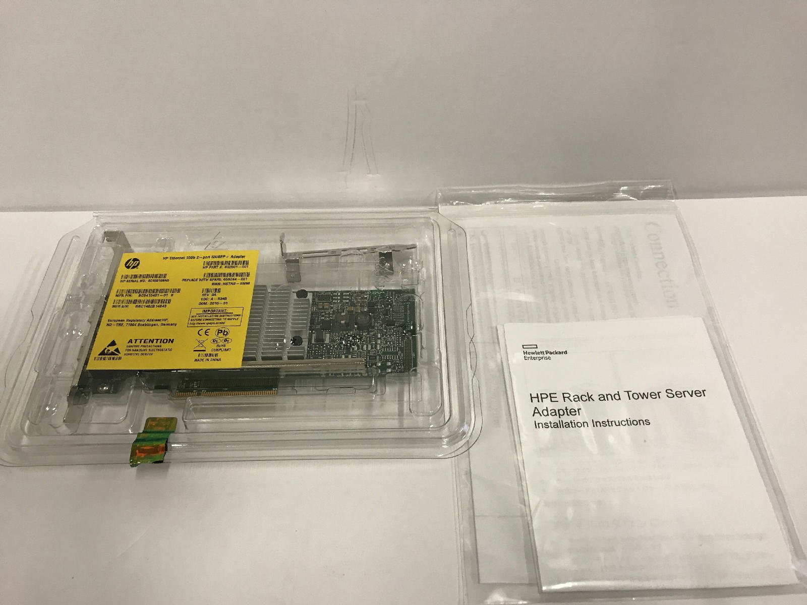 HP 652503-B21 530SFP+ - Network adapter - PCI Express 3.0 x8 low profile - 10Gb Ethernet x 2 - for ProLiant DL360e Gen8, DL385p Gen8, ML310e Gen8, ML350e Gen8, ML350p Gen8, SL270s Gen8