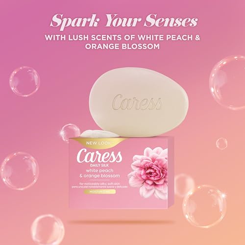 Caress Beauty Bar Soap For Women, Daily Silk With Silk Extract and Floral Oil Essence Moisturizing Body Soap for Silky, Soft Skin, 3.75 oz, 2 Bath Bars