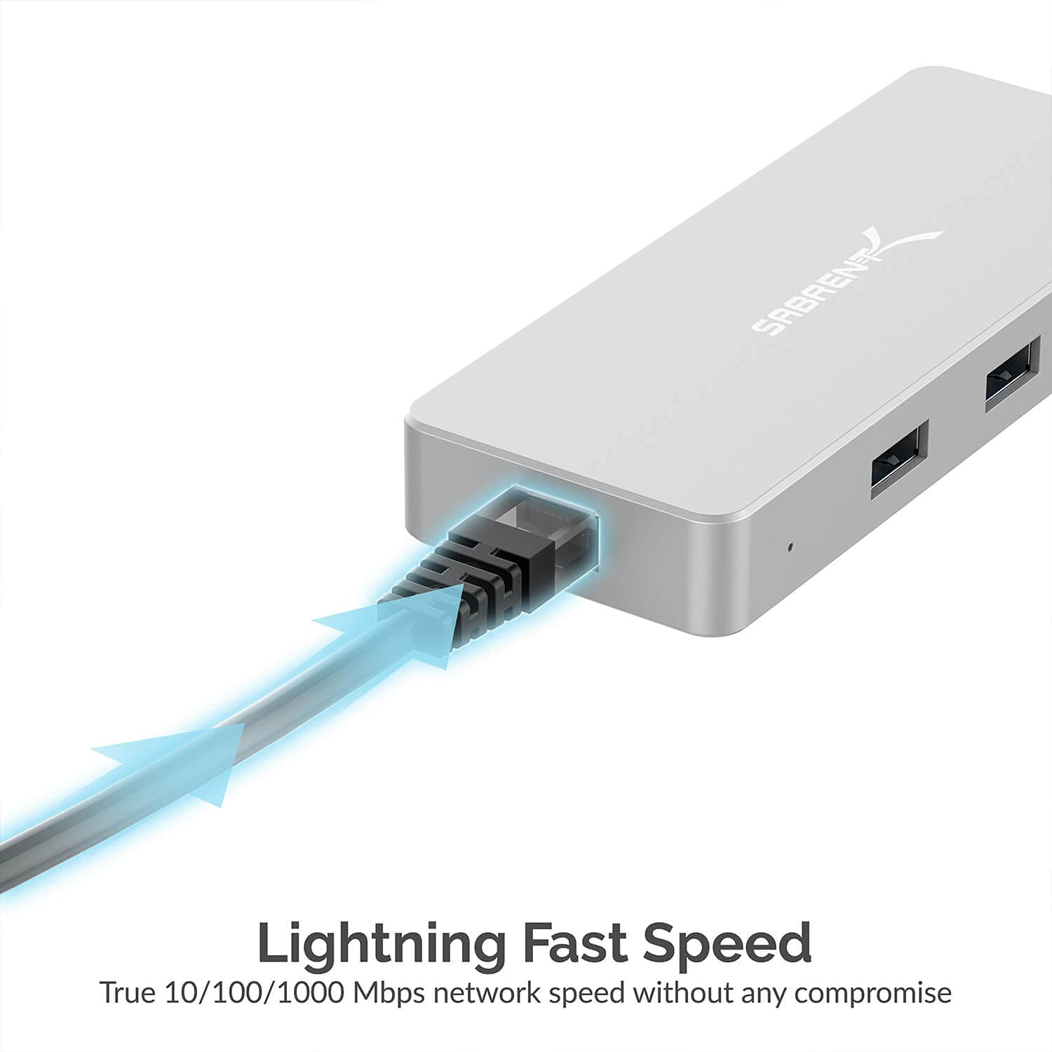 SABRENT USB C Hub,9 in 1 to HDMI 2.0 4K 30Hz Adapter with 1 Gbps RJ45 Ethernet,Pd Type C Pass Through Charging Port, SD/MicroSD, 2 USB 3.1 Ports, Laptop Docking Station MacBook(HB-UHPN)