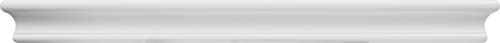 HIGH & MIGHTY 515610 Decorative 24" Floating Shelf Holds up to 20lbs, Easy Tool-Free Dry Wall Installation, Beveled, Retail Packaging, White