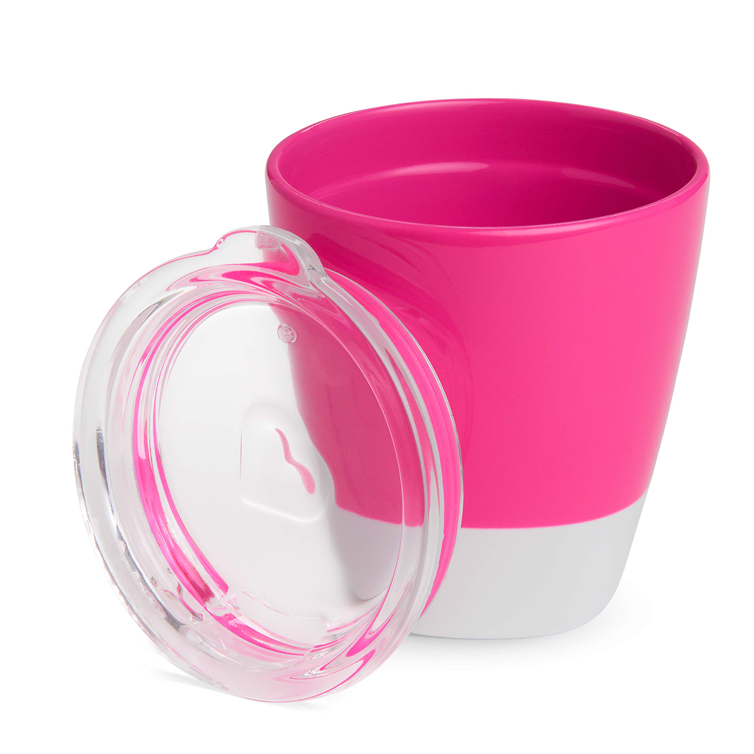 Munchkin® Color Me Hungry 7pc Toddler Feeding Supplies Set, Includes Plates, Bowl, Open Cup and Utensils in a Gift Box, Pink