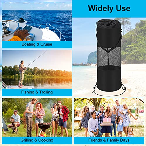 Boat Trash Can, AHIER Portable Mesh Boat Storage Bag, Outdoor Reusable Boat Garbage Ban for Your Boat, Kayak, or Camper