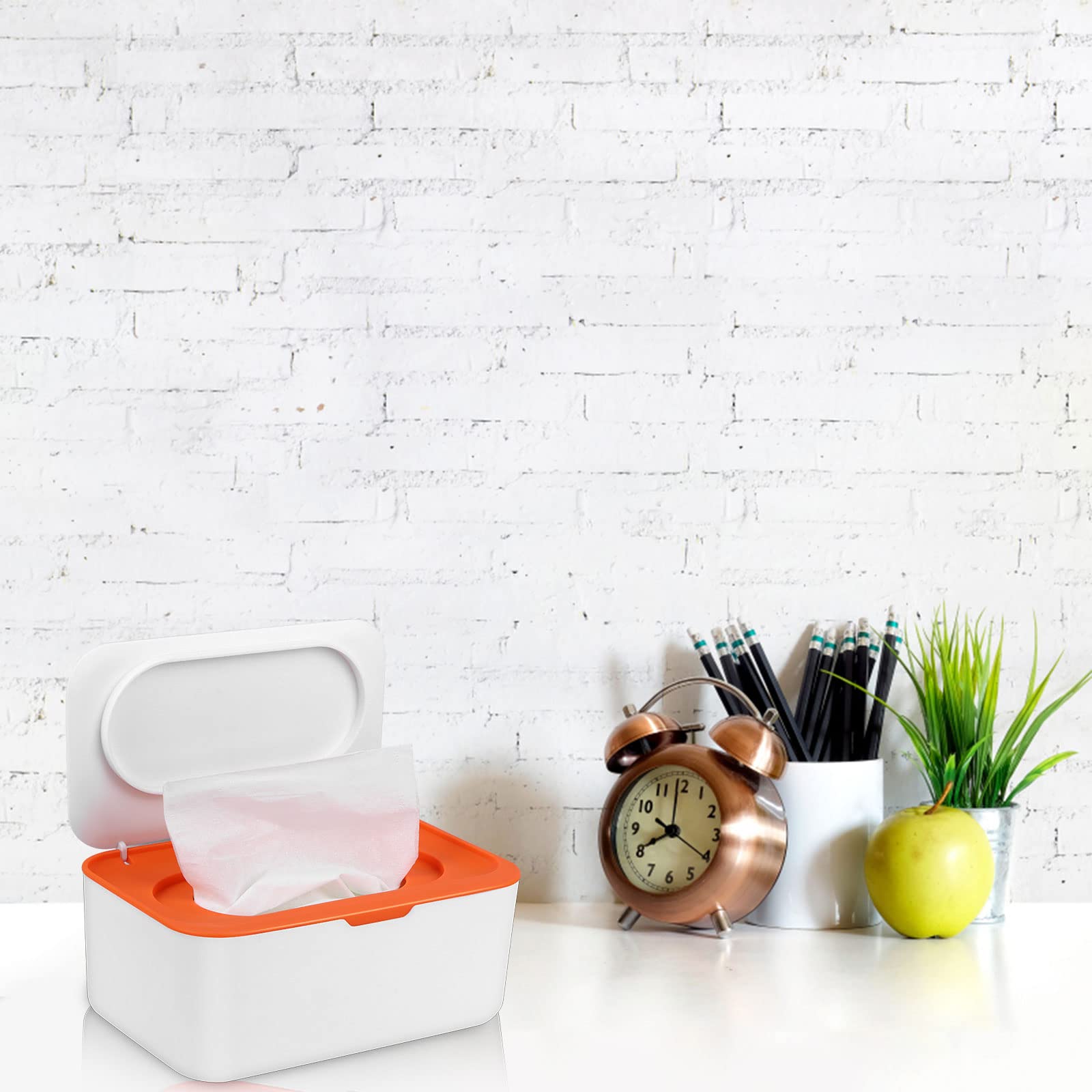 3Pack Perfect Pull Wipes Dispenser Wipe Holder Refillable Wipe Container Adult Baby Wipes Case Baby Wipe Holder Keeps Wipes Fresh with Sealing Design Bathroom Tissues Wipes Case Box(Three Color)
