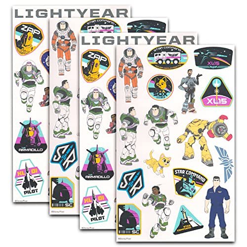 Buzz Lightyear Stickers for Kids - Bundle with Over 60 Lightyear Stickers Featuring Buzz, Sox, Izzy and More | Lightyear Party Supplies