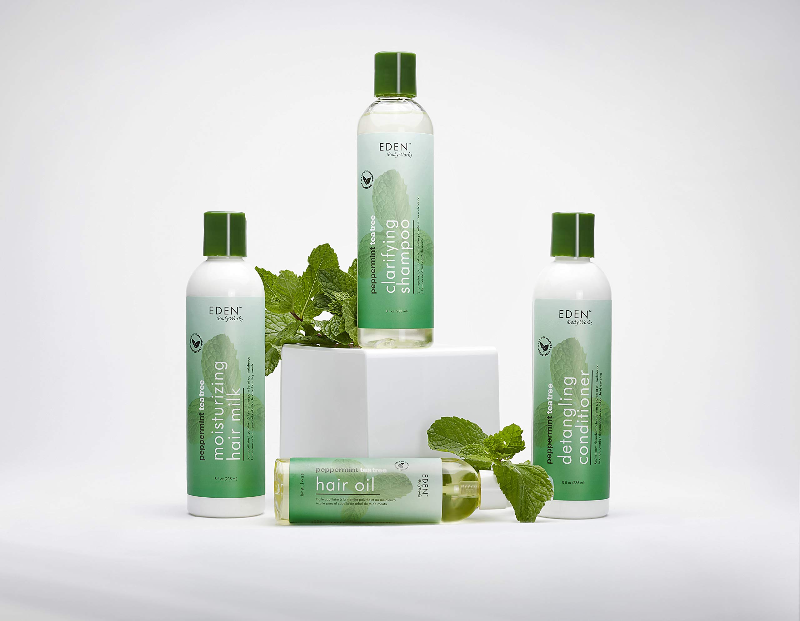 EDEN BodyWorks Peppermint Tea Tree Conditioner | 8 oz | Refresh & Soothe Scalp, Moisturize & Detangle Hair - Packaging May Vary