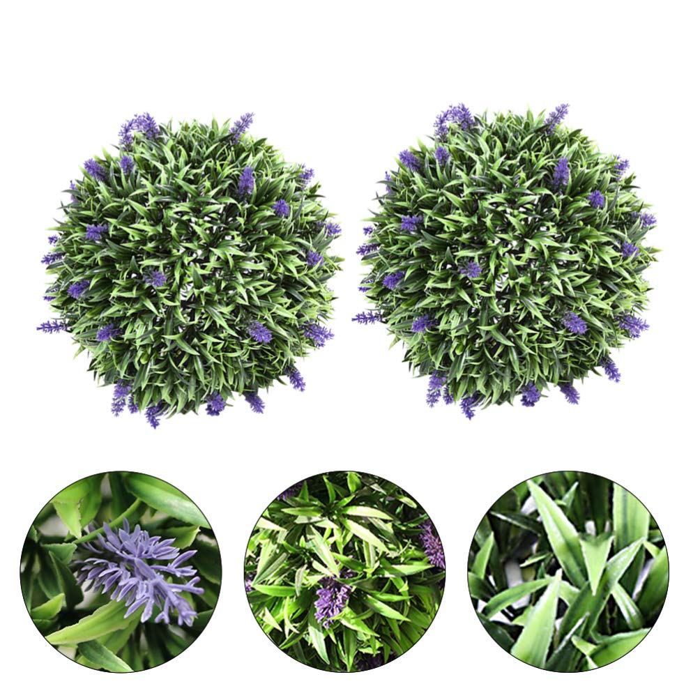 Cabilock 4pcs Simulated Lavender Hanging Ball Eucalyptus Topiary Green Topiary Balls Decor Farmhouse Hanging Ball Coffee Table Decor Hanging Lavender Ball Decorative Ball Balloon