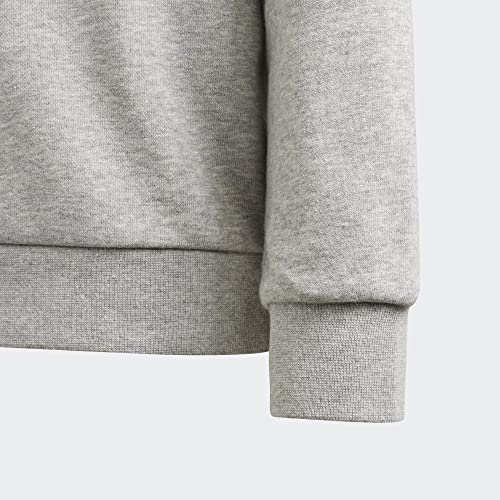 adidas Originals unisex-youth Trefoil Crew Sweatshirt Medium Grey Heather Large